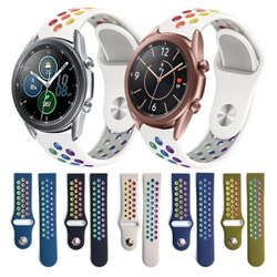 갤럭시워치5 워치5프로 40 44 45mm 호환 레인보우 스포츠 실리콘 밴드 스트랩 - SSG.COM