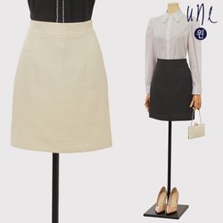 윈(une) [77까지]모던A라인미니트위드스커트 - SSG.COM