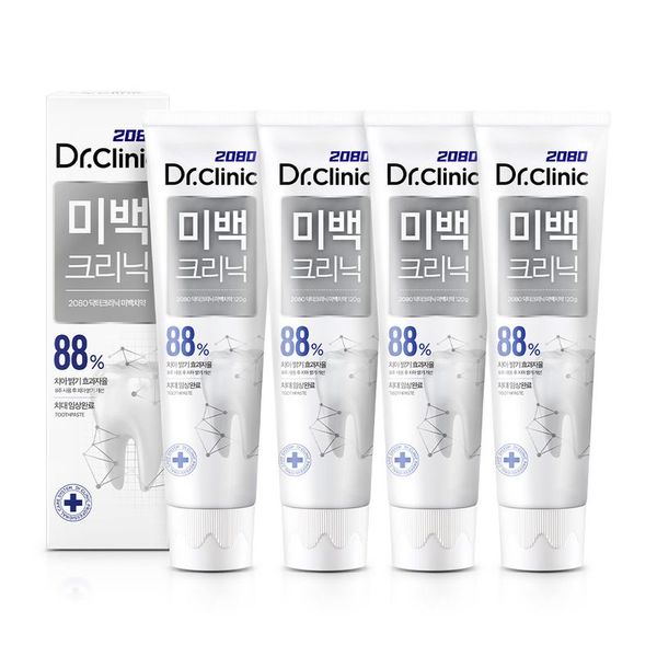 (e)2080 닥터크리닉 미백치약 120gx4개[33853091] - SSG.COM