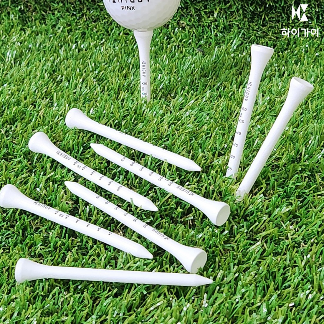 하이가이 골프 눈금티 83mm 티 꽂이 나무 롱티 100p, 믿고 사는 즐거움 SSG.COM