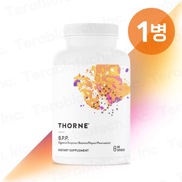 [공식인증점] Thorne 쏜리서치 쏜땡땡 B.P.P. 비피피 180캡슐 1병 (유통기한 2026.05) - SSG.COM