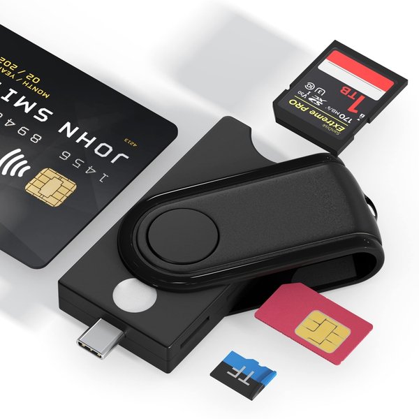 IC USB-C SIM TFSD ic USB IC Windows 7 8 10 11 카드 리더 접촉형 마이 넘버 대응 카드 리더 ...