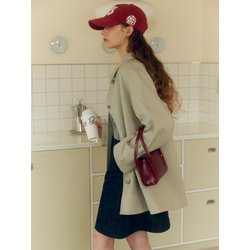 WOOL TRENCH HALF COAT (ash forest) - SSG.COM
