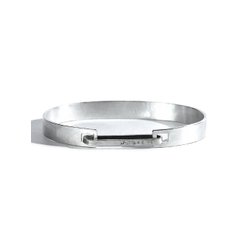 SEWN SWEN SILVER HAMMERED CLIP BANGLE - SSG.COM
