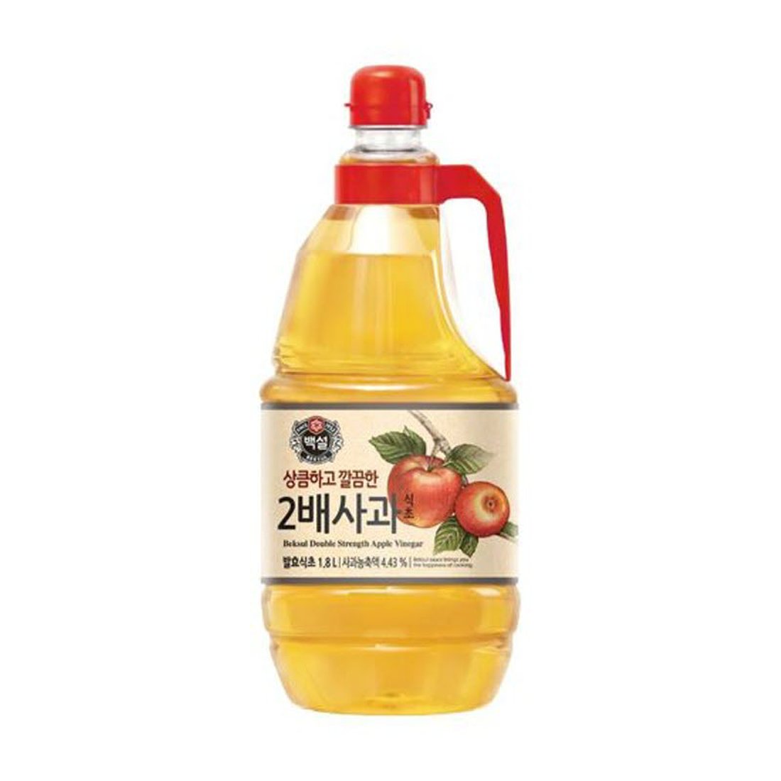 CJ제일제당 백설 2배 사과식초 1.8L x4개, 믿고 사는 즐거움 SSG.COM