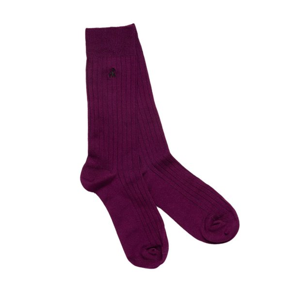 [Swole Panda] Deep Purple Ribbed Socks _SP298 - SSG.COM