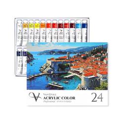 아트박스/아트피스 반다이크 아크릴 물감 12ml 24색 세트 - SSG.COM