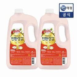 트리오 발효식초 담은 주방세제 사과향 3L 용기 x 2개 - SSG.COM