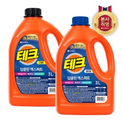 [추가쿠폰]테크 딥클린 실내건조 액체세제 드럼 용기 3L X 2개 - SSG.COM