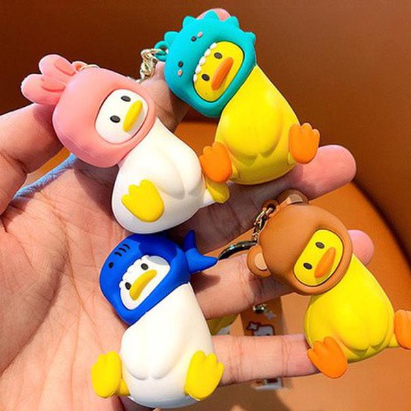 모자쓴 갸우뚱 오리 피규어 가방 키링 4type - SSG.COM