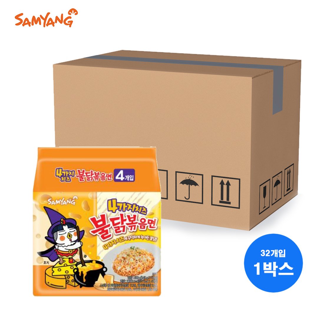 [삼양] 4가지치즈 불닭볶음면 4입 멀티팩 x 8P (32봉), 믿고 사는 즐거움 SSG.COM