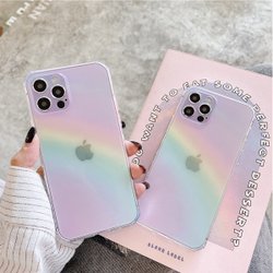 Linkvu 무지개 그라데이션 카메라 렌즈보호 반투명 젤리케이스 아이폰12 미니 11 프로 XS 맥스 X - SSG.COM