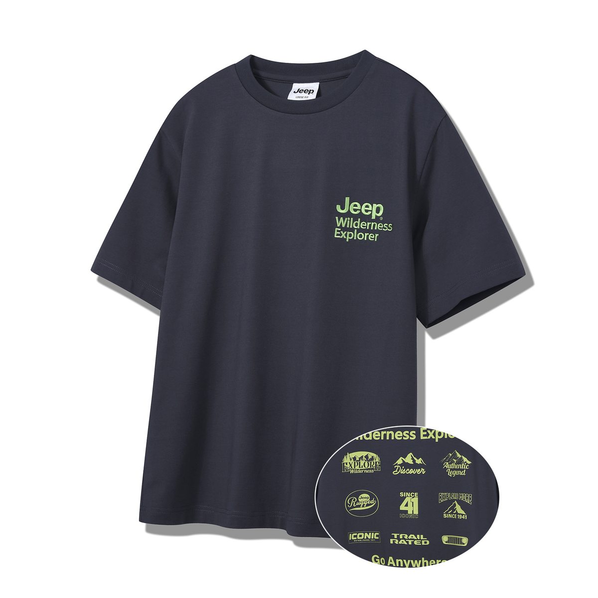 JP2TSU101 네온컬러 프린트 2024년 다크그레이 티셔츠 A2 - SSG.COM