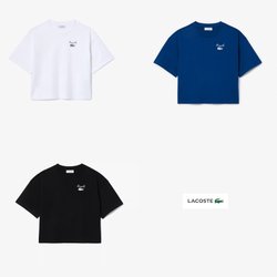 라코스테 스포츠 여성 로고 그래픽 포인트 크롭 반팔 티셔츠 TF2523-54N - SSG.COM