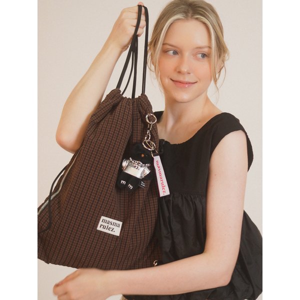 Gym sack string bag _ plaid check brown, 믿고 사는 즐거움 SSG.COM