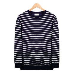 레디핏_네이비 네로우 스트라이프 라운드 맨투맨_MOD008_NAVY - SSG.COM