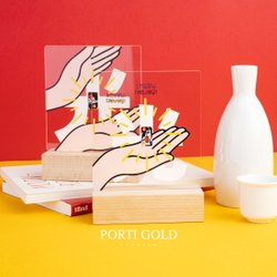 [뽀르띠/대박선물] 순금 24K 대박 화투 오광 골드바 무드등 거치대 1g - SSG.COM