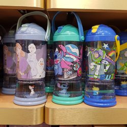 디즈니스토어 워터보틀 스노우돔 피규어 랜턴 어린이 빨대 텀블러 310ml 3종 택1 - SSG.COM