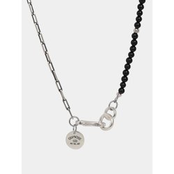 Half chain link necklace (Onyx) (925 silver) - SSG.COM