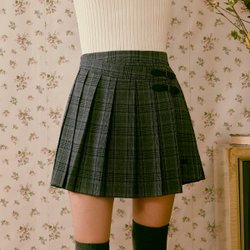 (SK-20545) SET-UP CHECK PLEATS SKIRT NAVY - SSG.COM