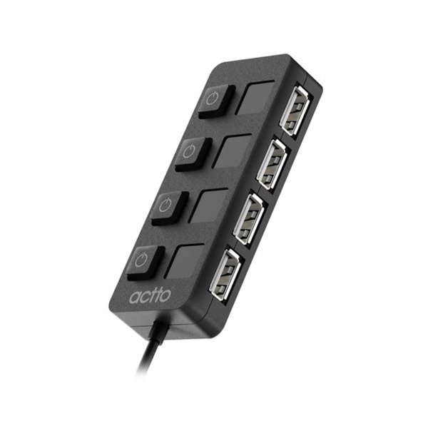 엑토(ACTTO) HUB-21 4포트 USB 허브 블랙 - SSG.COM