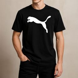 푸마 PUMA 액티브 빅로고 남성 반팔티 블랙 586724 01_P336100732 - SSG.COM