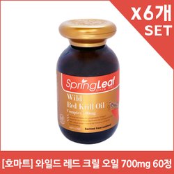 [호마트] 와일드 레드 크릴새우 오일 700mg 60정X6 - SSG.COM