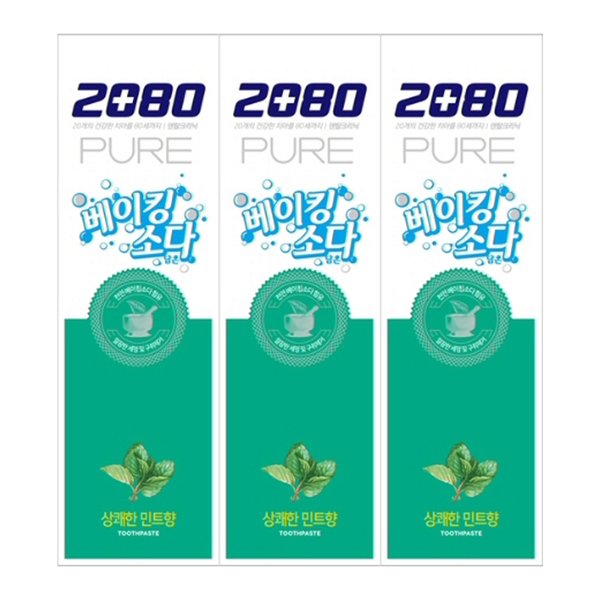 2080 퓨어 베이킹소다 치약 클린민트 120g X 3개 - SSG.COM