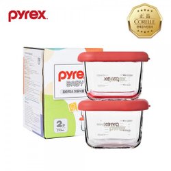 파이렉스 이유식용기 스팀홀 사각 210ml 2P - SSG.COM