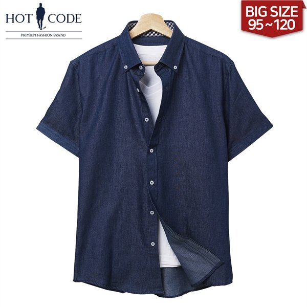 여름 남자 반팔 셔츠 빅사이즈 남방 베이직 블루 옷 HC259 행사_P062138610 - SSG.COM