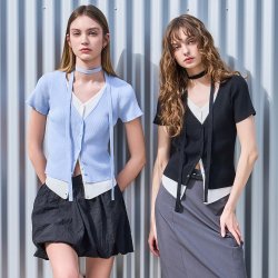 WOMAN 스카프 레이어드 하프 가디건 [3COL] / WBD2L04544 - SSG.COM