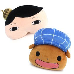 대형 엉덩이탐정 브라운 얼굴쿠션 만화캐릭터인형 40cm - SSG.COM