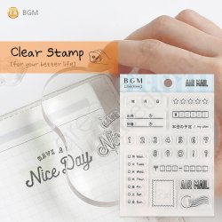 [그린에버] 일본 BGM 클리어 스탬프 다꾸 기록ㆍ라이프 / BT-CS015 - SSG.COM