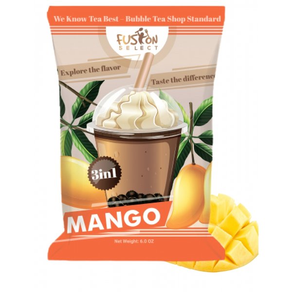 퓨전 셀렉트 버블티 믹스 타로 맛 3in1 드링크 파우더 크림 앤 설탕 블렌드 혼합 음료 170.1g - SSG.COM
