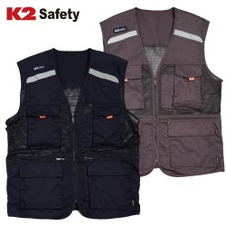 K2 세이프티 워크웨어 21VE-612R 여름 작업 메쉬 안전조끼 베스트 - SSG.COM