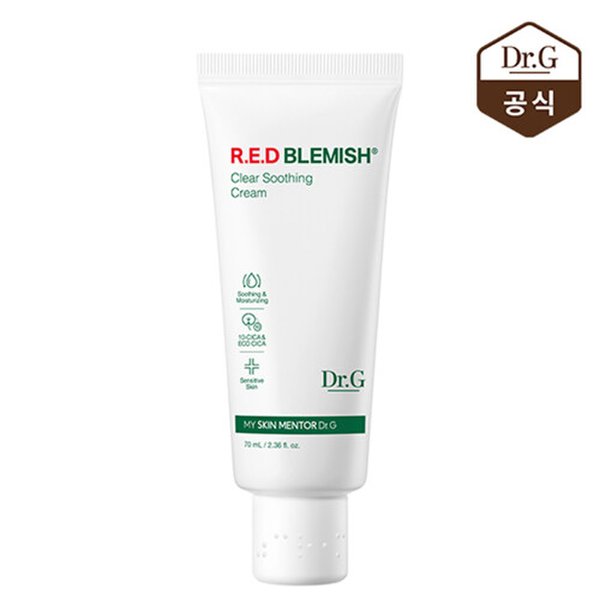 [닥터지] 레드 블레미쉬 클리어 수딩 크림 70mL (튜브형) (+ 시카수딩크림 10mL 증정) - SSG.COM