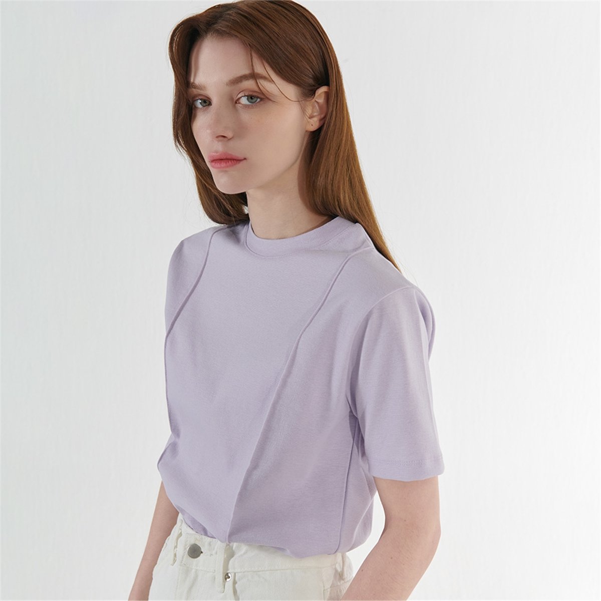 [카미노] INCISION STITCH T-SHIRT LIGHT PURPLE - SSG.COM