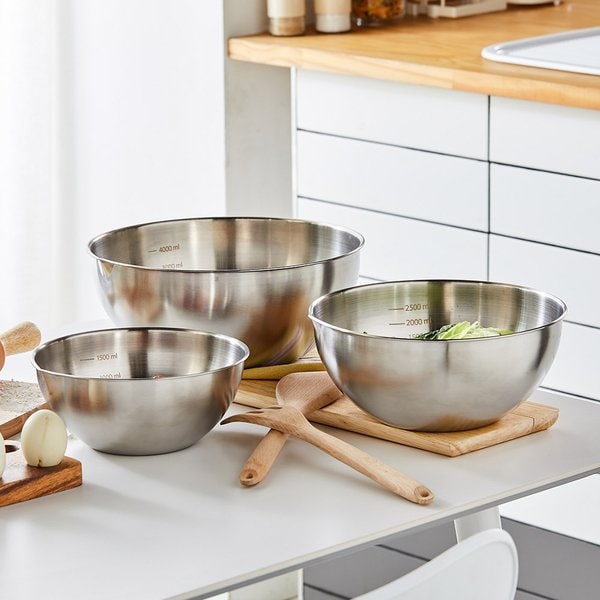 [모던하우스] 홈쿡 준비넓은 믹싱볼 3P세트 20+24+28cm - SSG.COM