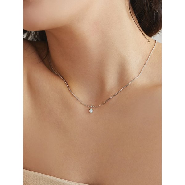 [SILVER 925] CIRCLE OPAL NECKLACE AN223005 - SSG.COM