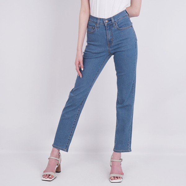 여성 청바지 724 하이라이즈 슬림 스트레이트 미디엄블루 188830277_P365587360 - SSG.COM
