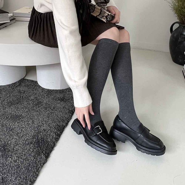 F22P512 아델라 스퀘어 스트랩포인트 로퍼 4CM [2COLOR] - SSG.COM