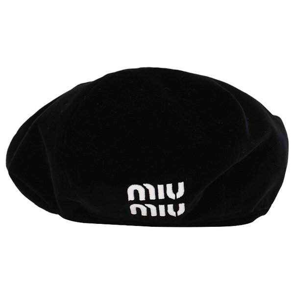 미우미우 여성 자수로고 벨벳 베레모 5HC075 068 F0967 - SSG.COM