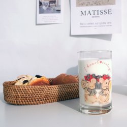 모애 레트로감성 홈카페 디자인 유리컵 러브빈티지B 245ml 1개 - SSG.COM