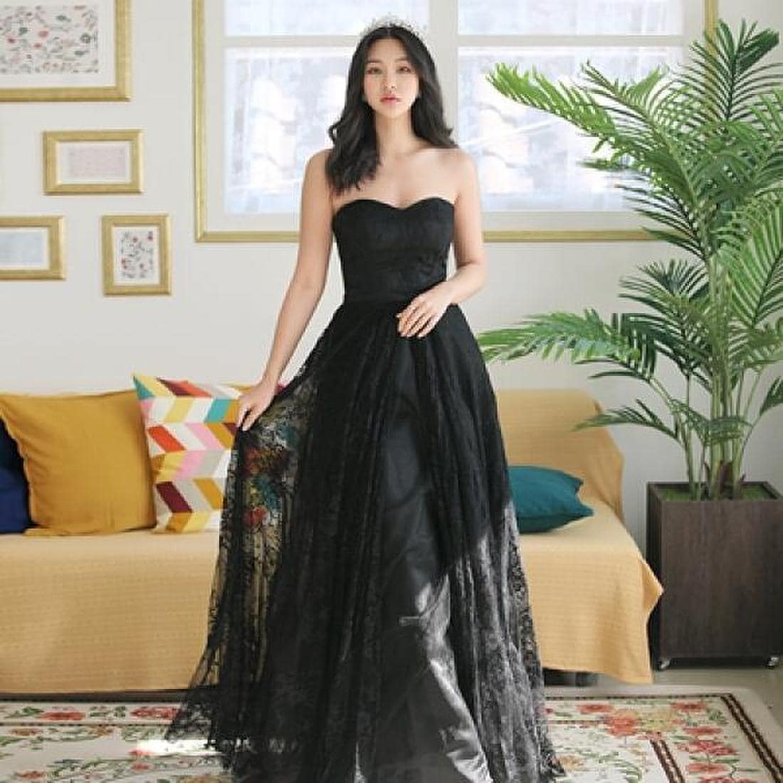 아트박스/숲속드레스 블랙 탑마가렛 롱드레스 (S~2XL코르셋) 파티 이브닝 2부 피로연 연주회 콩쿨 합창단, 믿고 사는 즐거움 SSG.COM