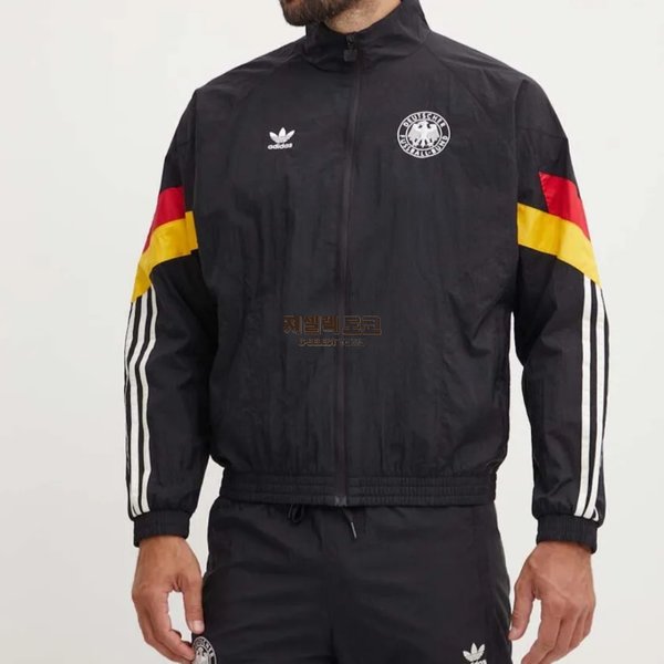 아디다스 오리지널 독일 대표팀 트랙탑 바람막이 져지 우븐 자켓 블랙 IY7049 - SSG.COM