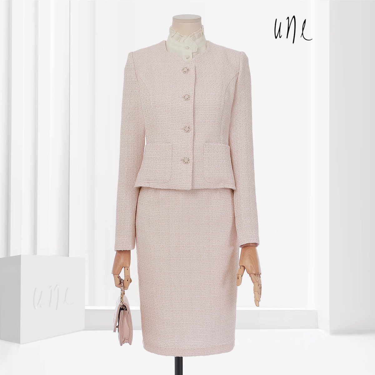 윈(une) [SET][프릴넥탈착]럭셔리트위드자켓+스커트SET - SSG.COM