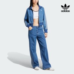 아디다스 셋업 아디컬러 데님 크롭 트랙 탑 팬츠 세트 인디고 JD2570 JD2574 - SSG.COM