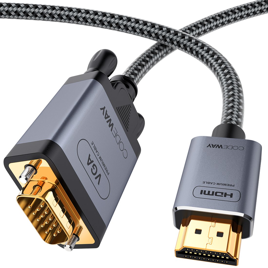 코드웨이 HDMI to VGA (RGB) 케이블 1.8M, 믿고 사는 즐거움 SSG.COM