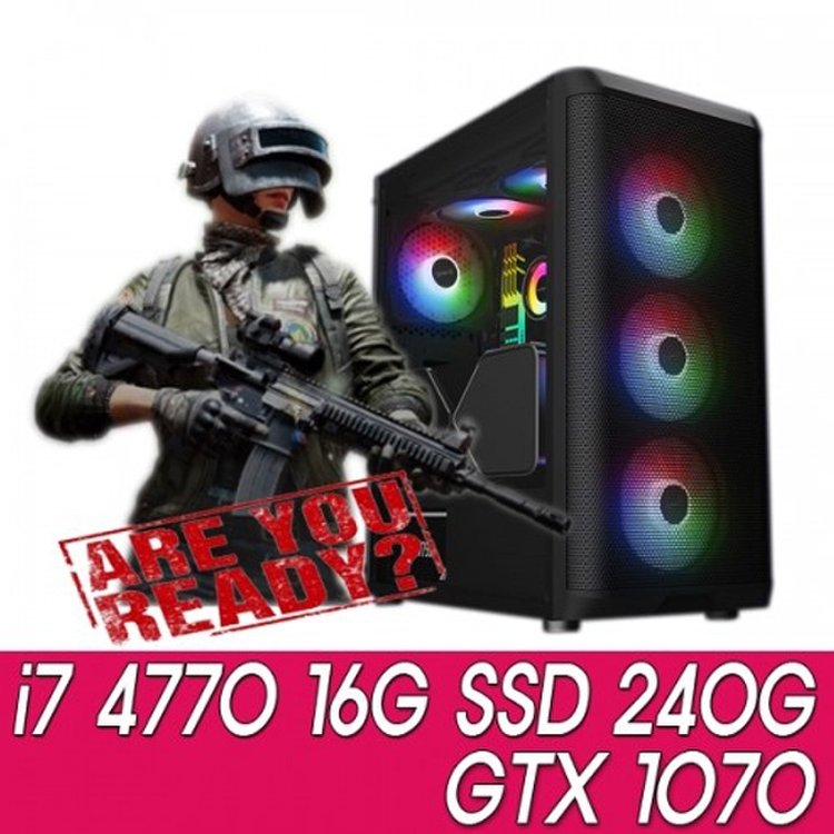 [중고]고사양i7 4770 16G 240G 1070 조립 중고컴퓨터, 신세계몰