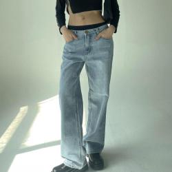 여자 로우라이즈 FW 넓은 진 청바지 - SSG.COM